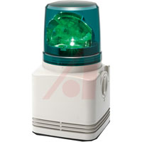 Patlite - RFT-100E-G - Rotating Warning Light w/4-Channel 100VAC LED 115mm w/Alarm Beacon ...